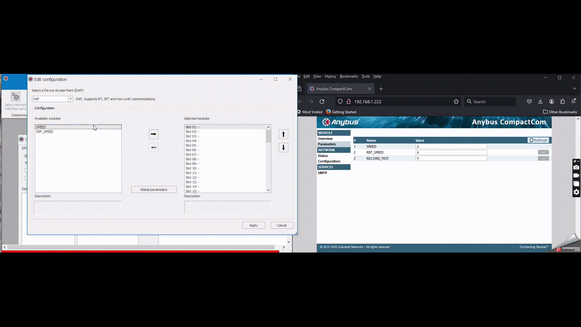 How to enable Initial Record Data in an Anybus CompactCom PROFINET – HMS Support Portal