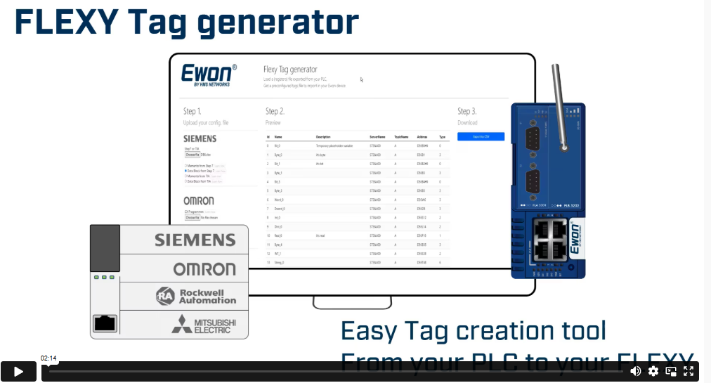 Import PLC tags using the Flexy Tag Generator